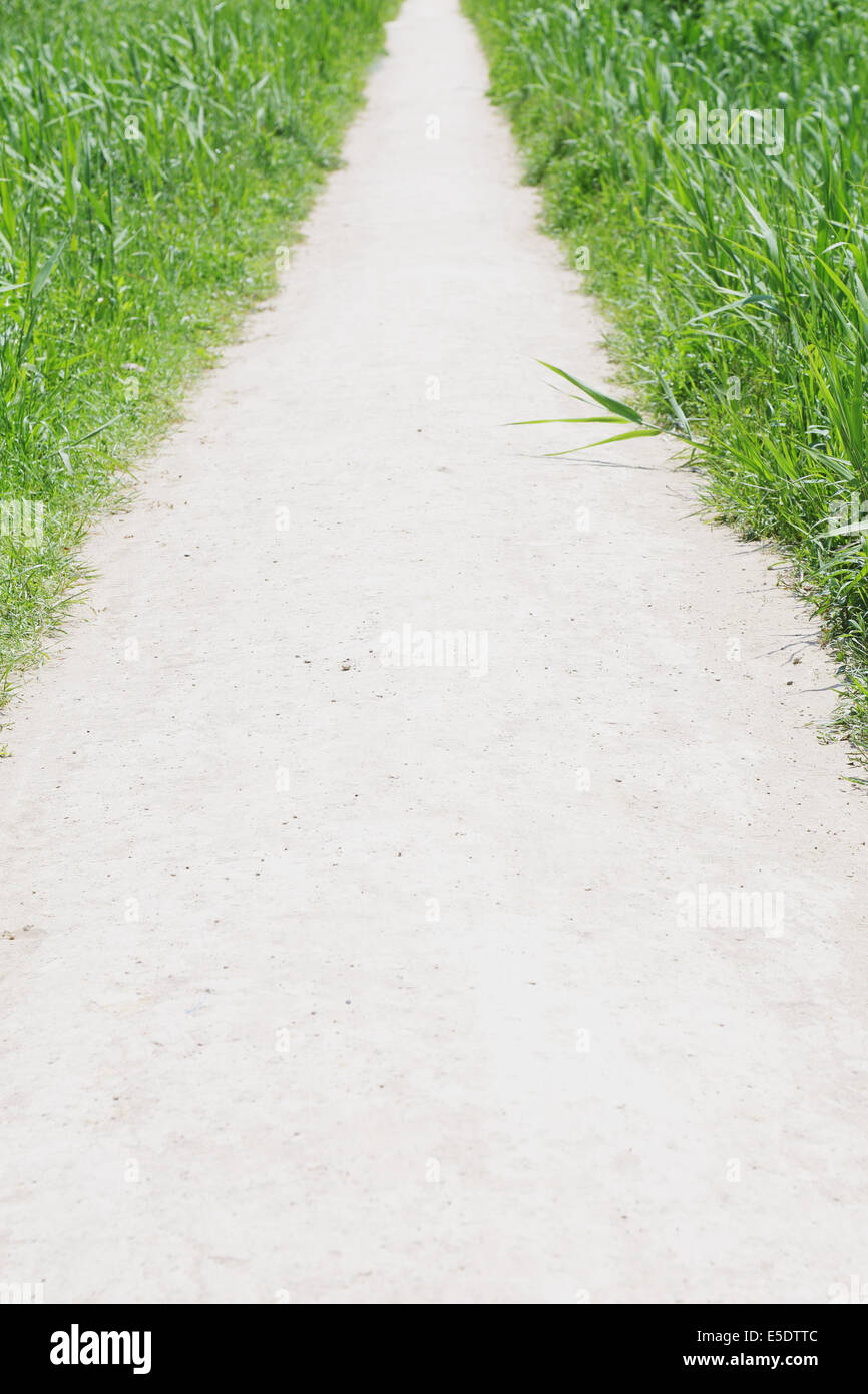 Dirt road and grass Stock Photo - Alamy