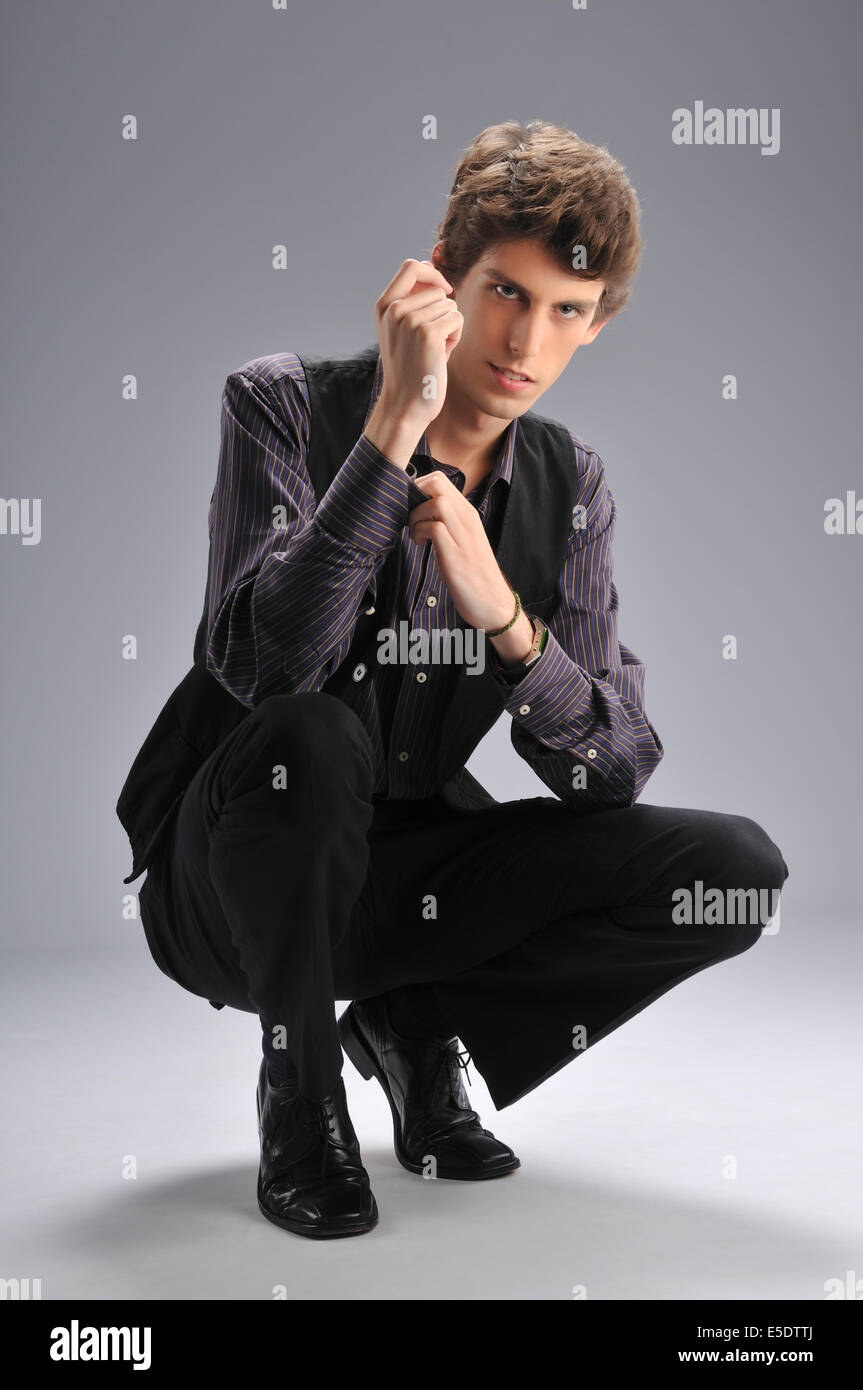 Male fashion model. Studio shot Stock Photo - Alamy