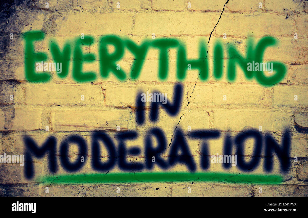 Everything in Moderation Concept Stock Photo - Alamy