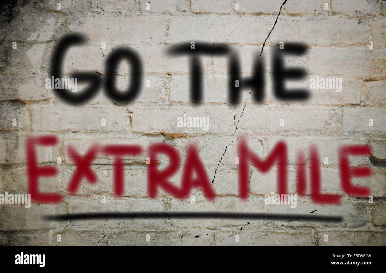 Go The Extra Mile Concept Stock Photo - Alamy