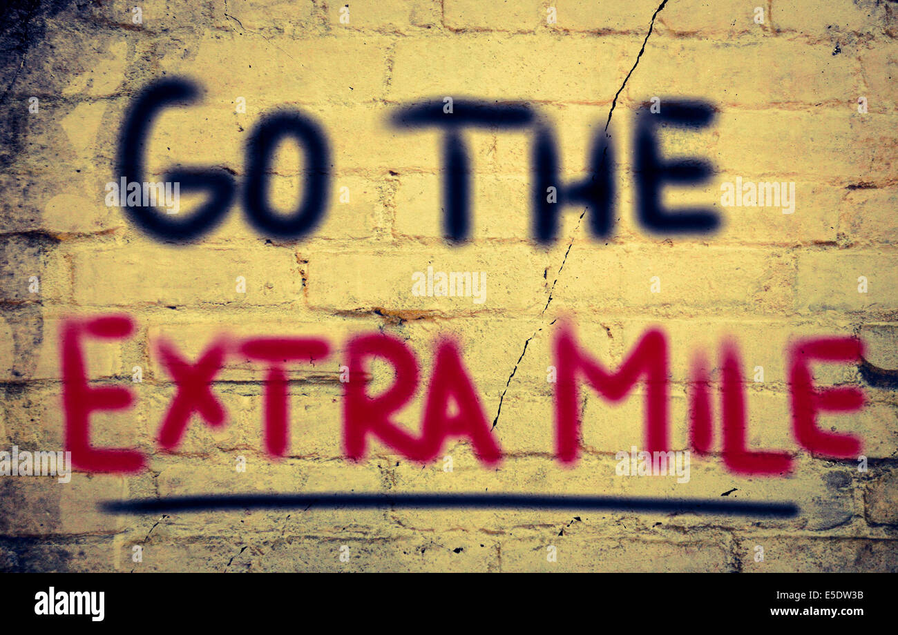 Go The Extra Mile Concept Stock Photo - Alamy