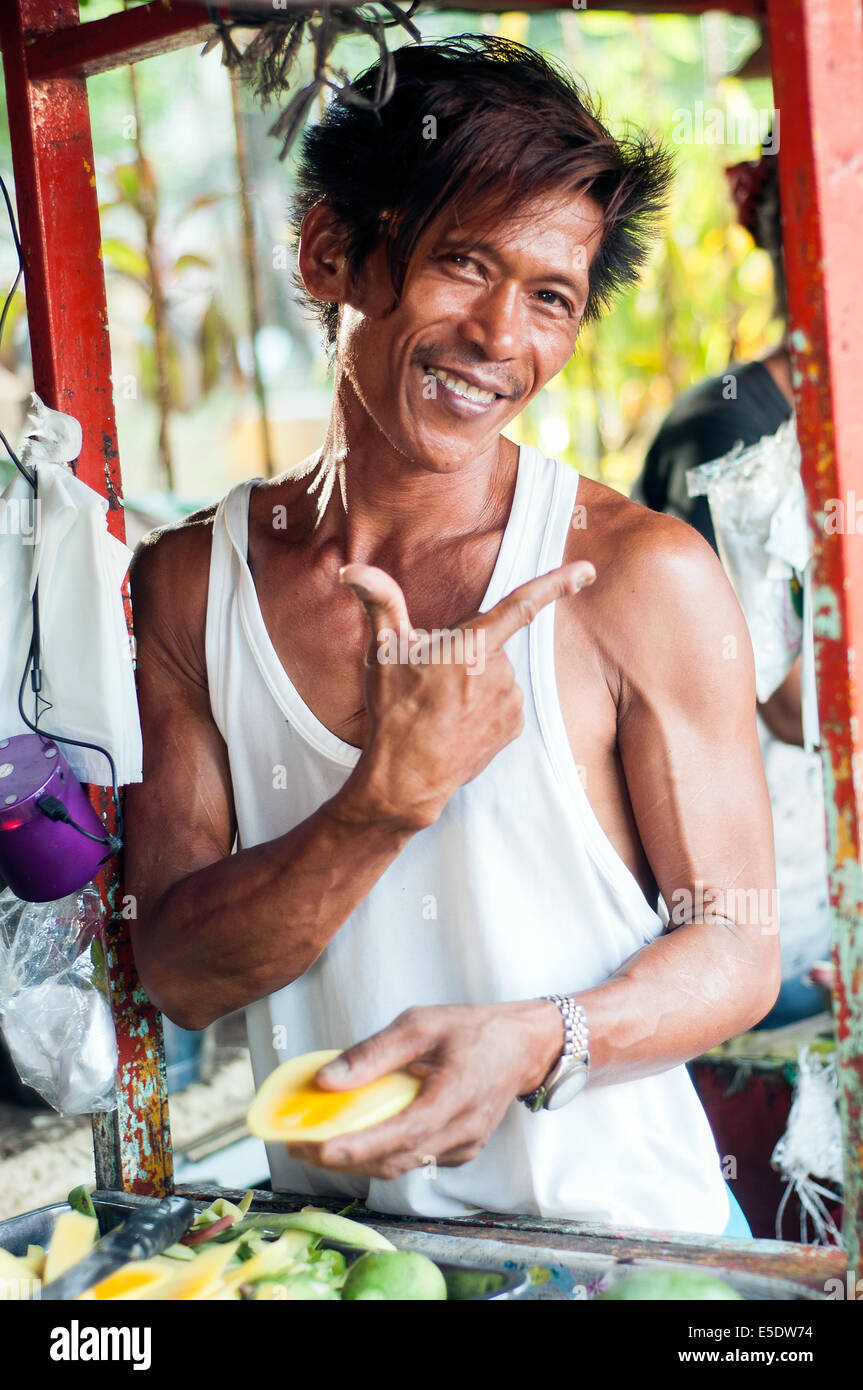 snack stall vendor, CBD, Surigao, Mindanao, Philippines Stock Photo - Alamy