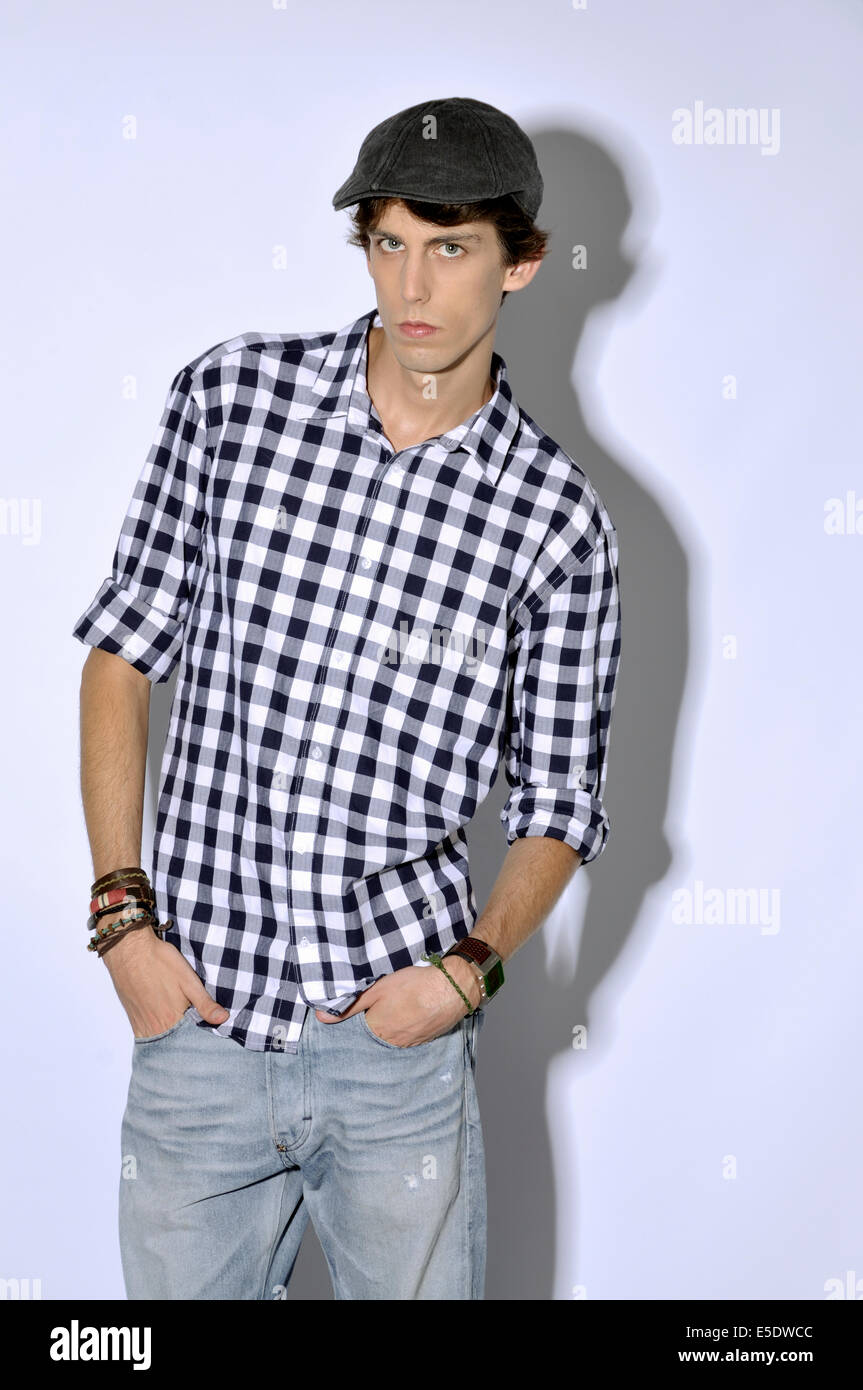 Male fashion model. Studio shot Stock Photo - Alamy