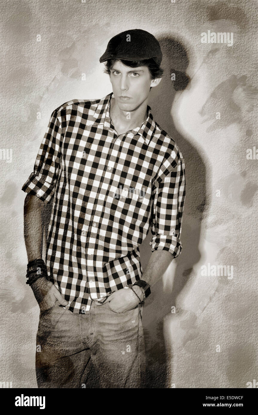 Male fashion model. Studio shot Stock Photo - Alamy