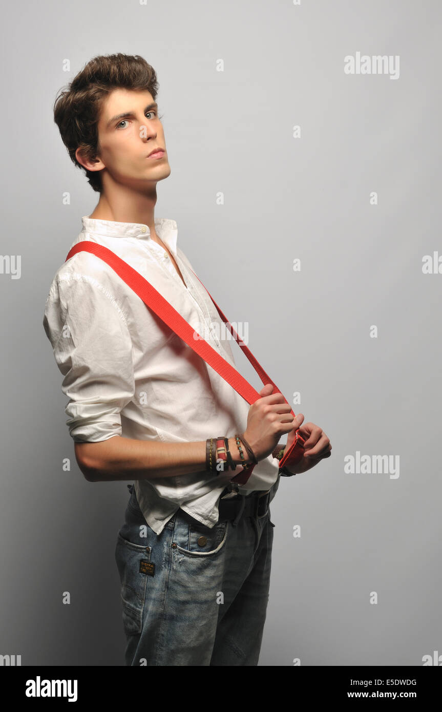 Male fashion model. Studio shot Stock Photo - Alamy