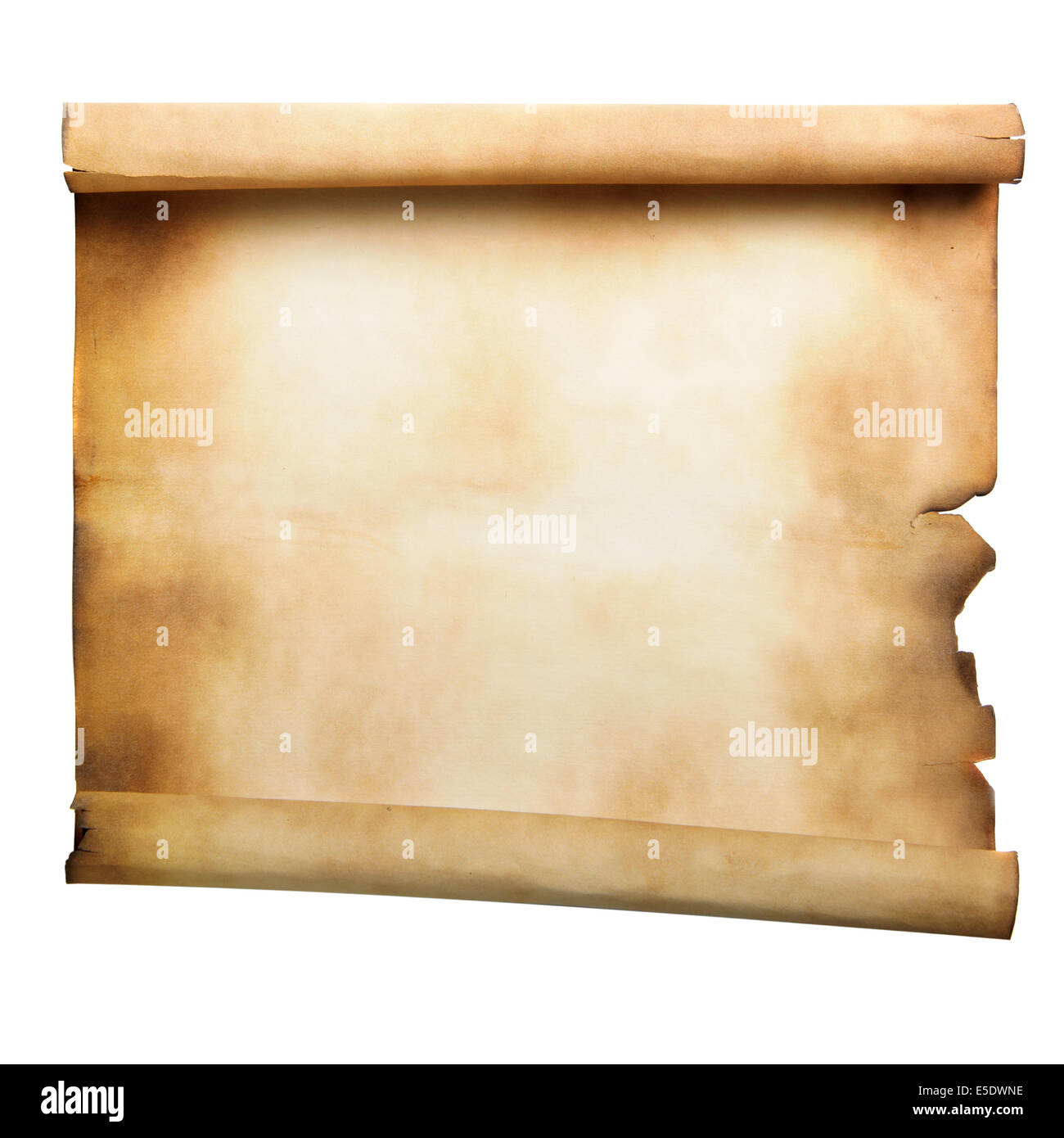 Ancient manuscript isolated over a white background Stock Photo - Alamy