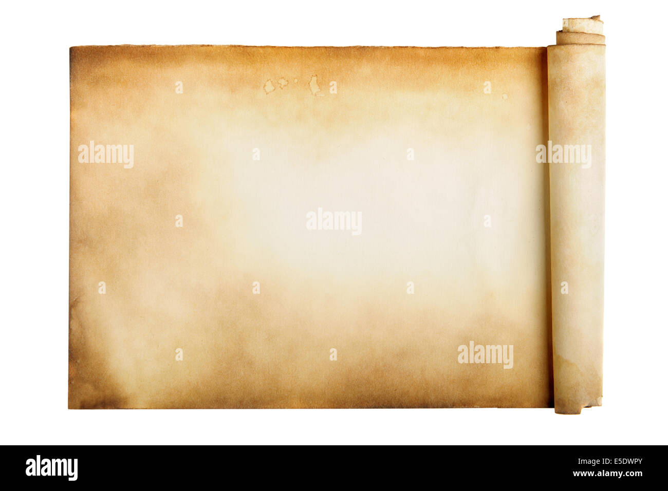 Ancient manuscript isolated over a white background Stock Photo - Alamy