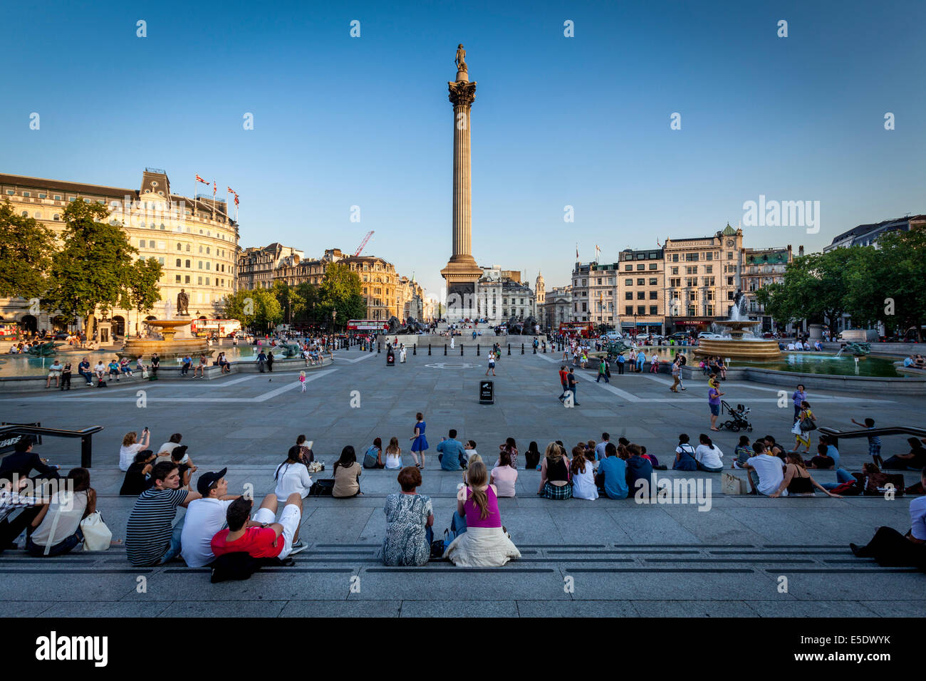 Nelson's Column and Trafalgar Square, London, England Stock Photo - Alamy