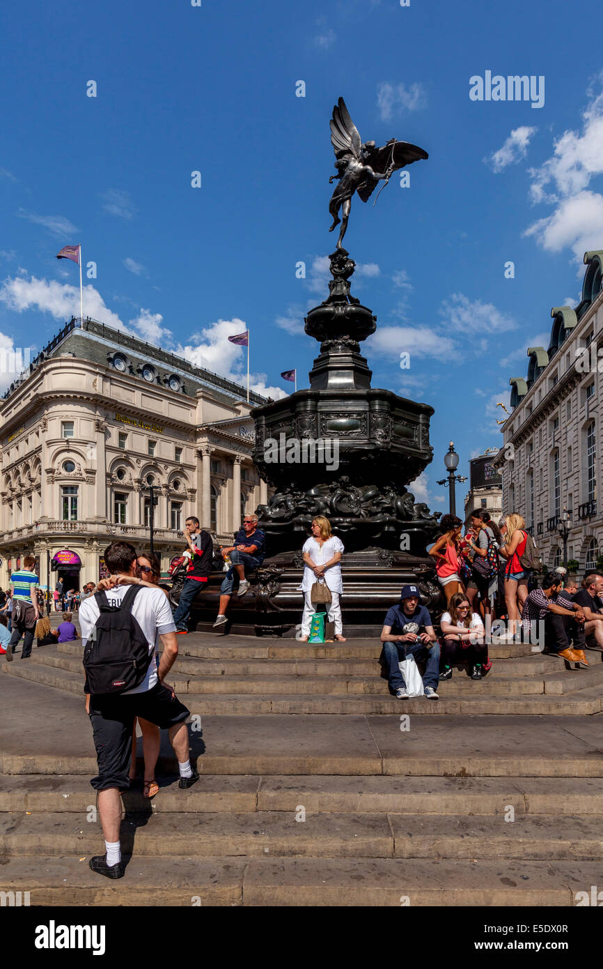 The Statue of Eros, Piccadilly Circus, London, England Stock Photo - Alamy