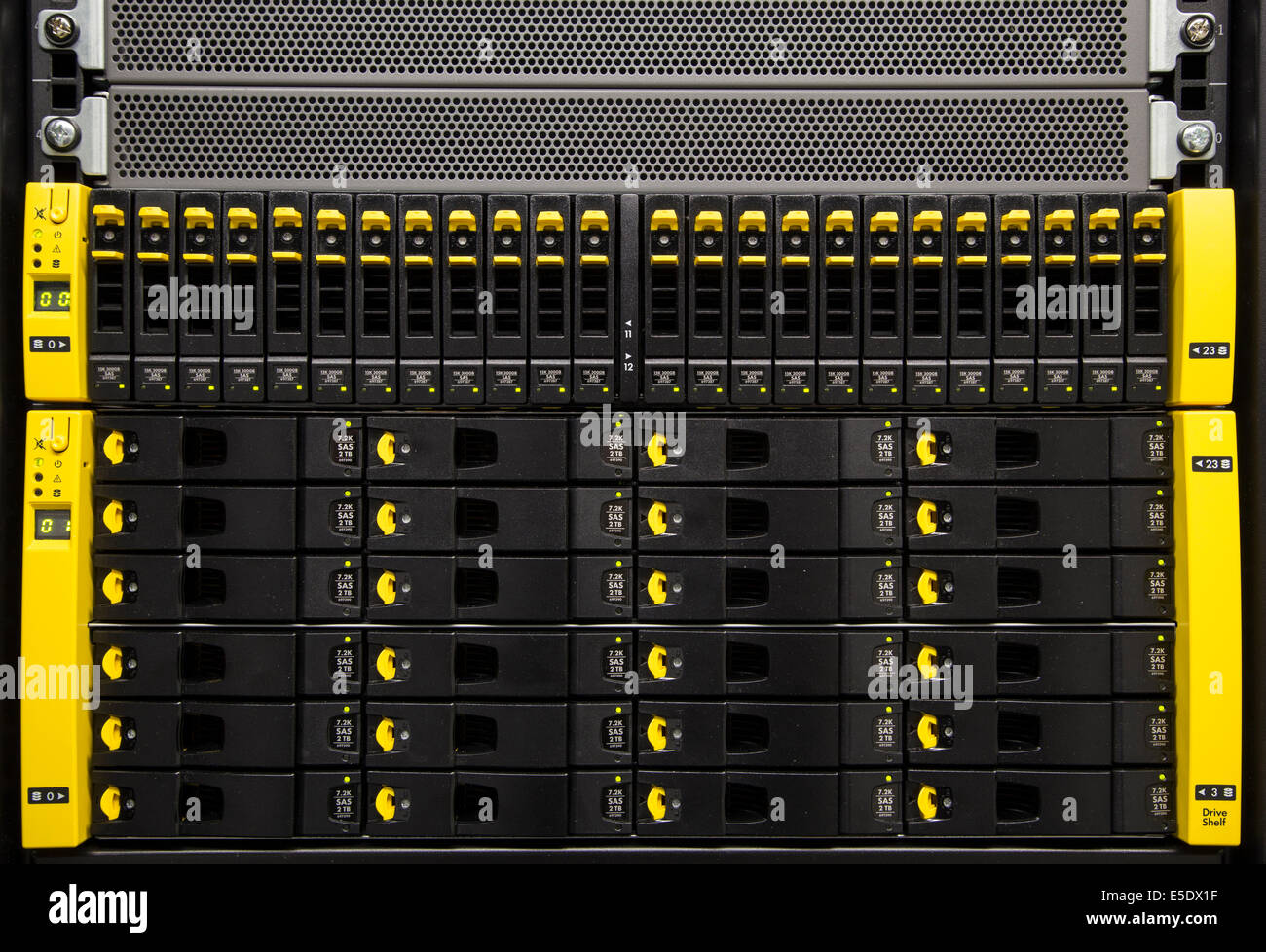 Hard disk array in a corporate data center Stock Photo - Alamy