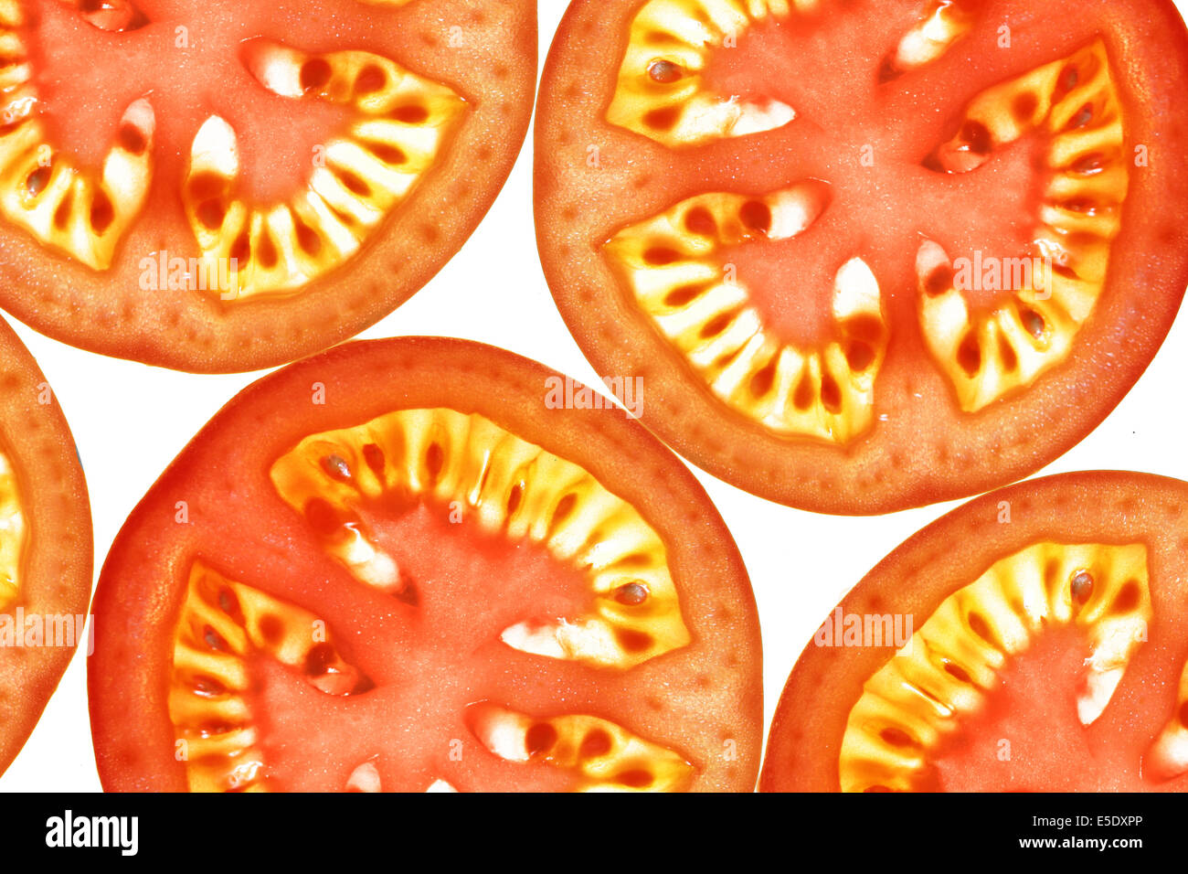 Slices of tomato isolated over the white background Stock Photo - Alamy