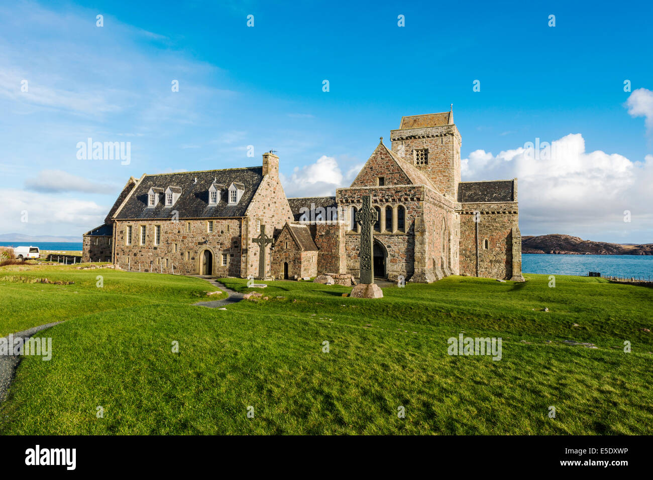 Iona Abbey is located on the Isle of Iona, just off the Isle of Mull ...