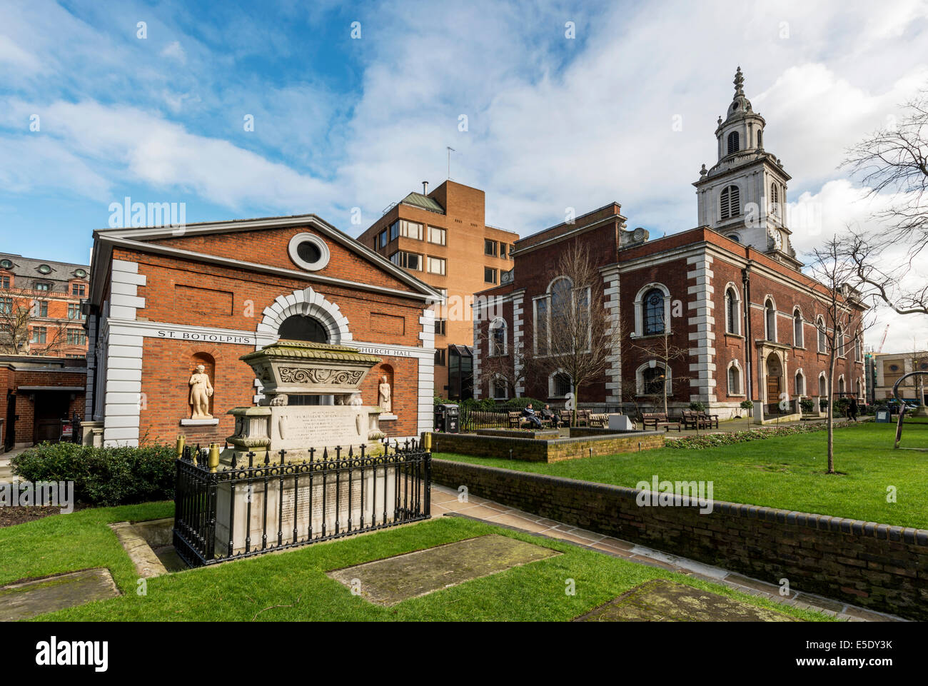 St Botolph church, church hall, gardens and tomb of Sir William Rawlins ...