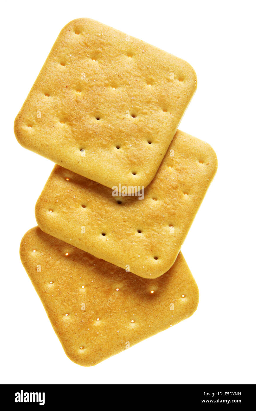 Three crackers isolated over the white background Stock Photo - Alamy