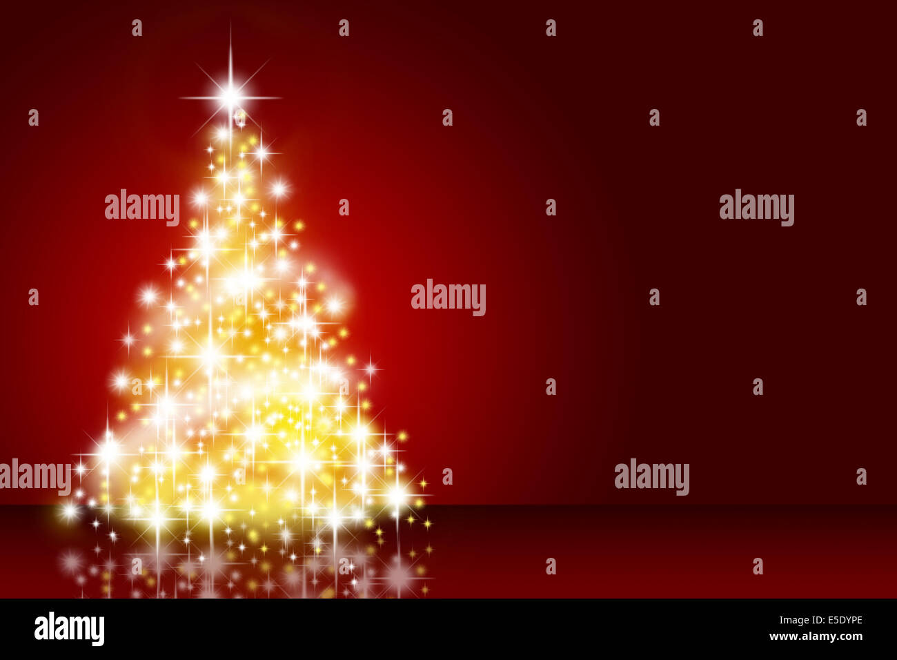 Christmas tree over deep red background Stock Photo - Alamy