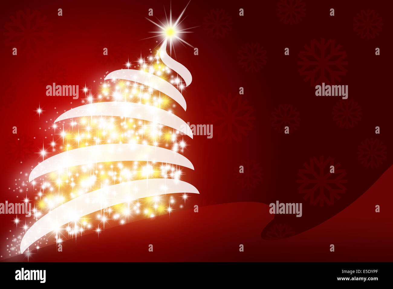Christmas tree over deep red background Stock Photo - Alamy