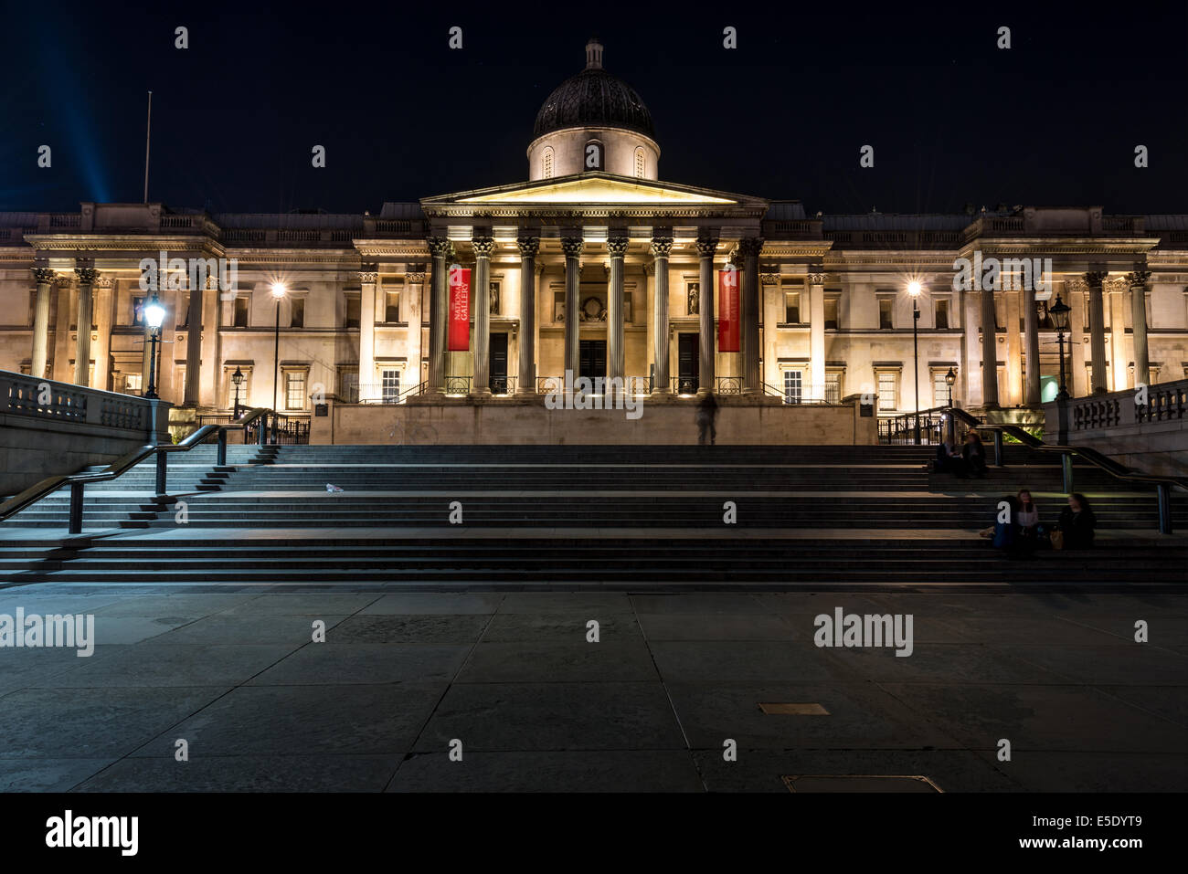 The National Gallery, an art museum, Trafalgar Square in London ...