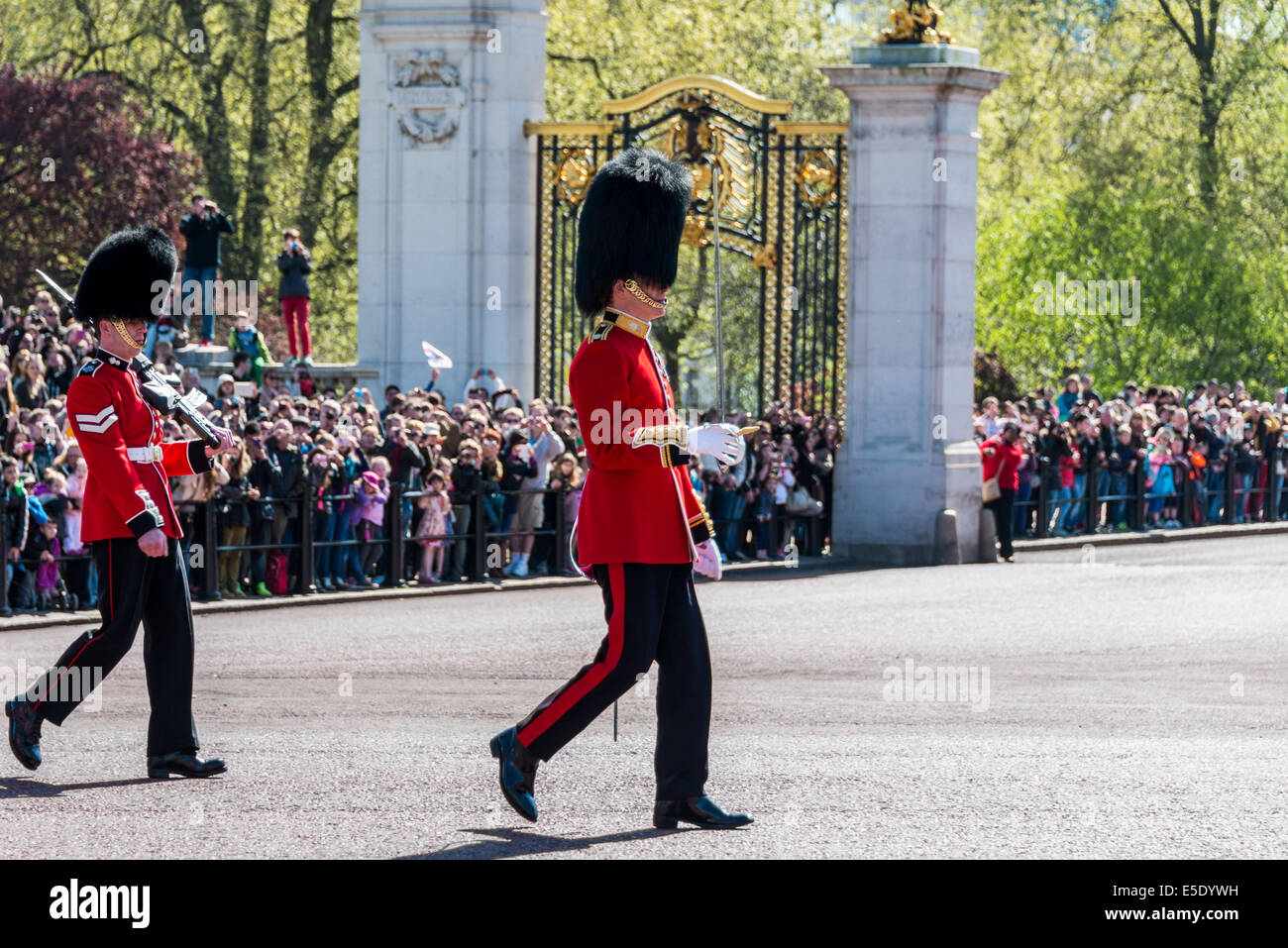 Changing of the Guard at Buckingham Palace is a ceremony of the new ...