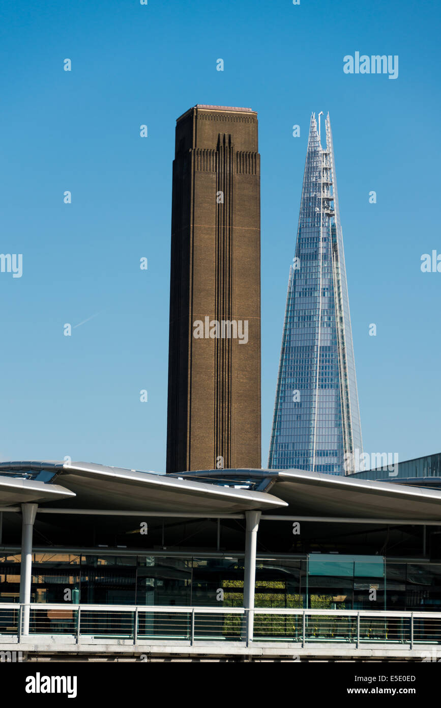 The chimney of the former Bankside Power Station, now the Tate Modern ...