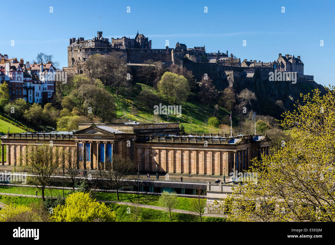 Edinburgh Castle, historic fortress which dominates the skyline of city ...