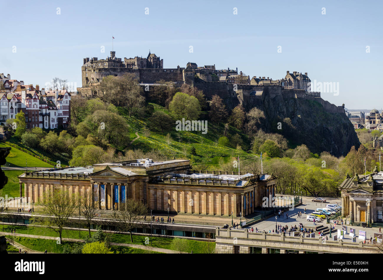 Edinburgh Castle, historic fortress which dominates the skyline of city ...