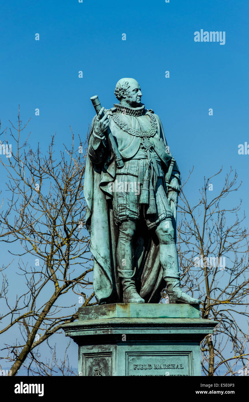 Edinburgh Castle Esplanade, statue of Field Marshall Frederick, Duke of ...
