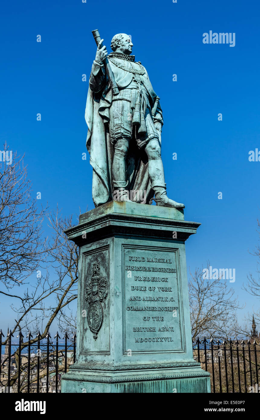 Edinburgh Castle Esplanade, statue of Field Marshall Frederick, Duke of ...