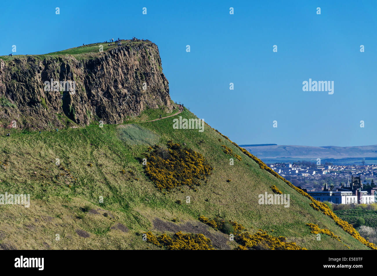 Salisbury Crags in Holyrood Park, a royal park in central Edinburgh ...