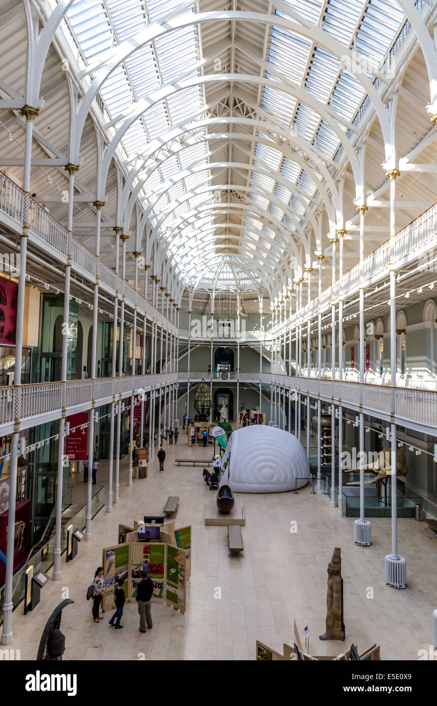 The Grand Gallery at The National Museum of Scotland Stock Photo - Alamy