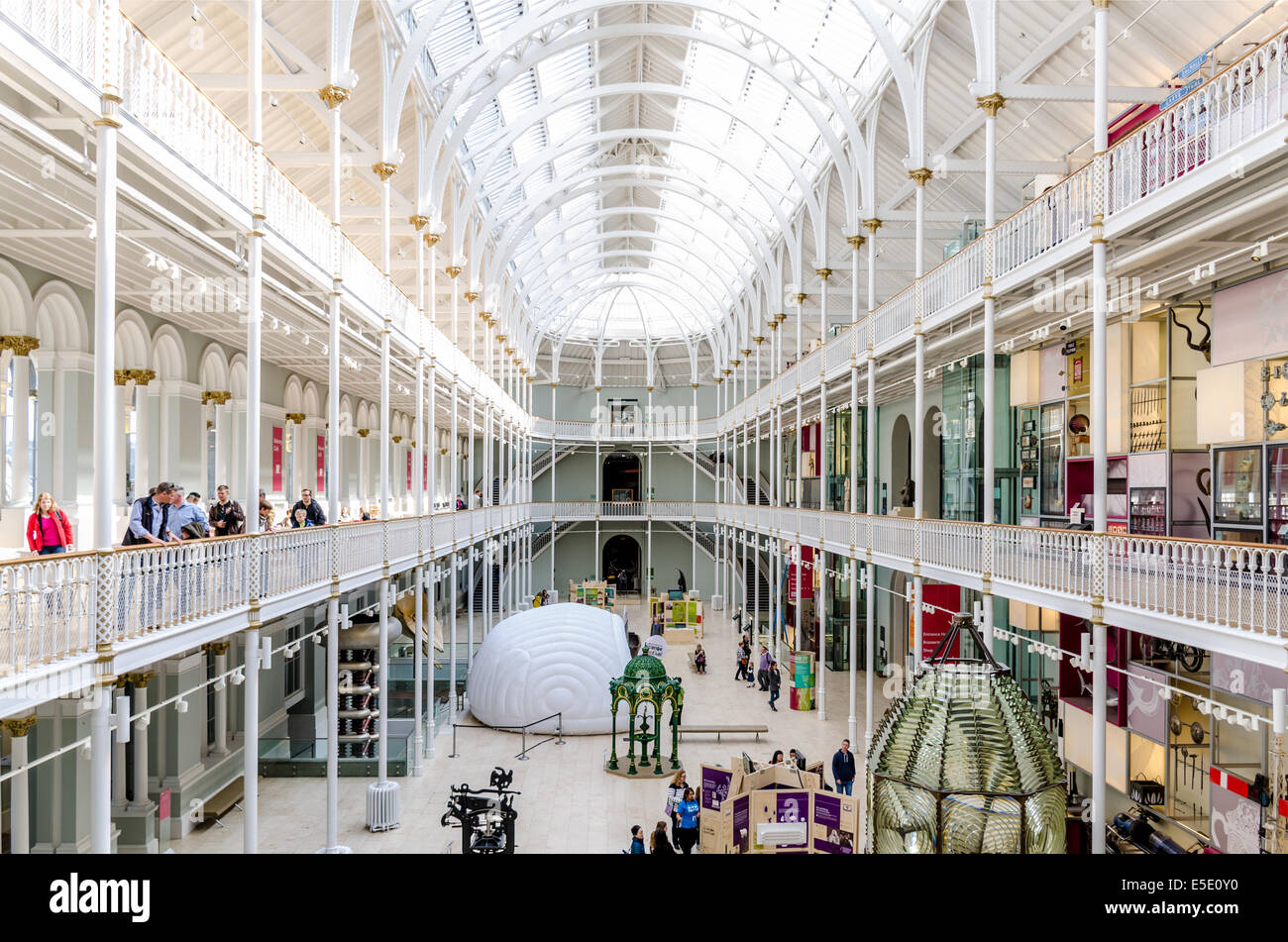 The Grand Gallery at The National Museum of Scotland, Edinburgh Stock ...