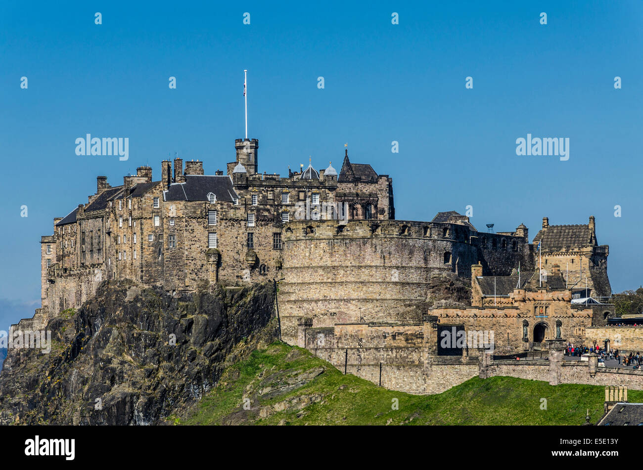 Edinburgh Castle, historic fortress which dominates the skyline of city ...