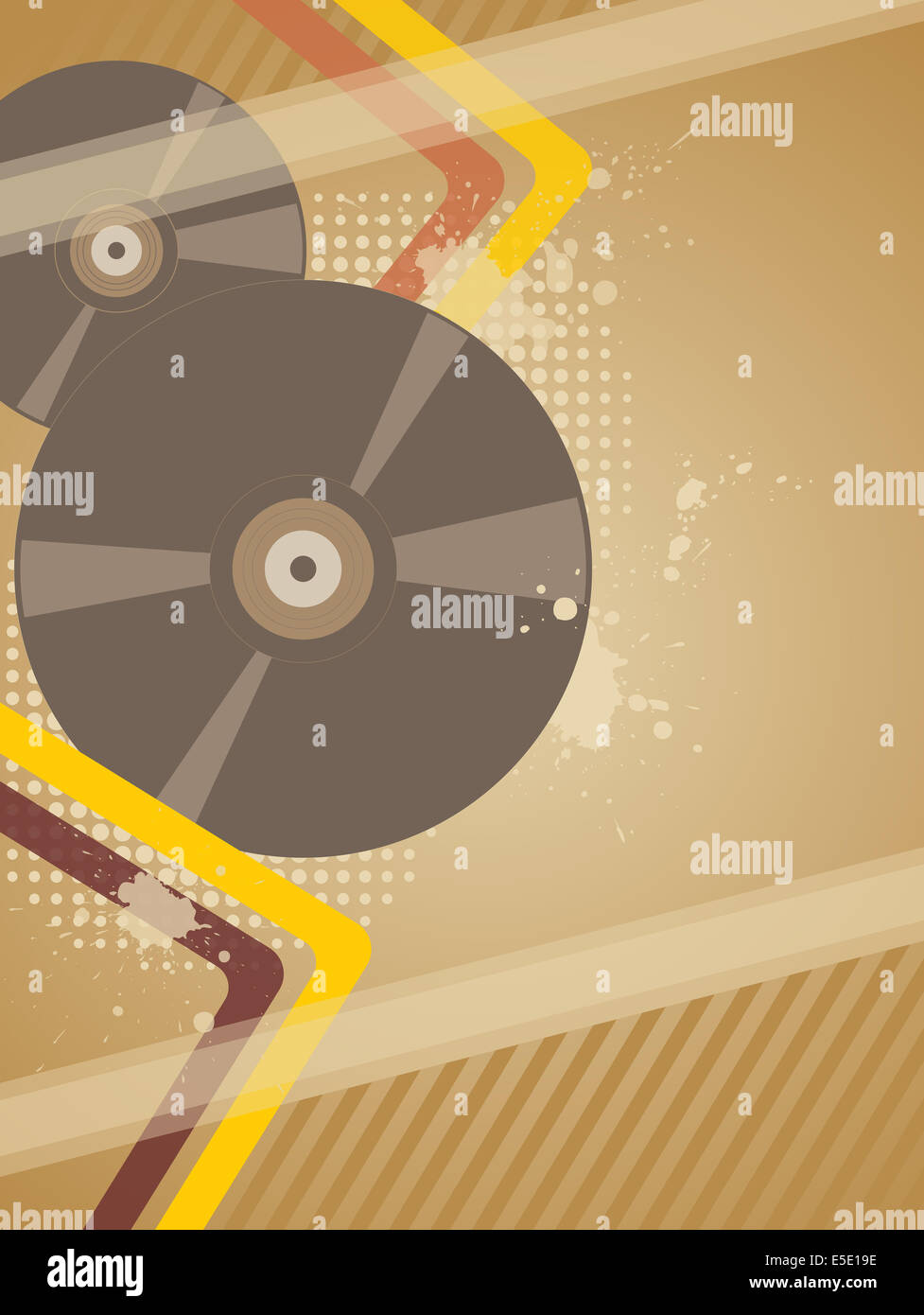 retro music background with music vinyl records Stock Photo - Alamy