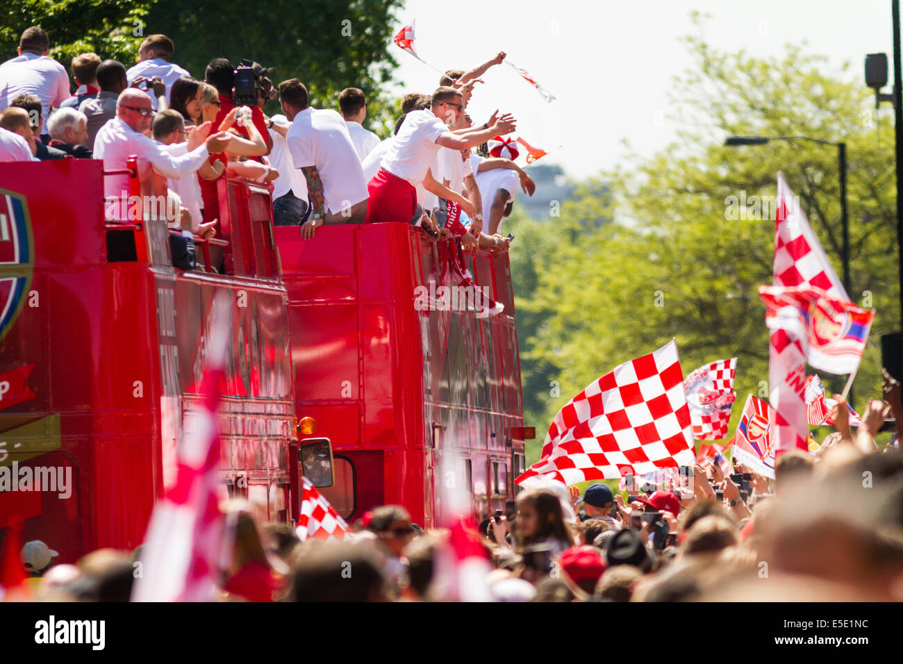 Arsenal fans celebrate the FA Cup win Stock Photo - Alamy