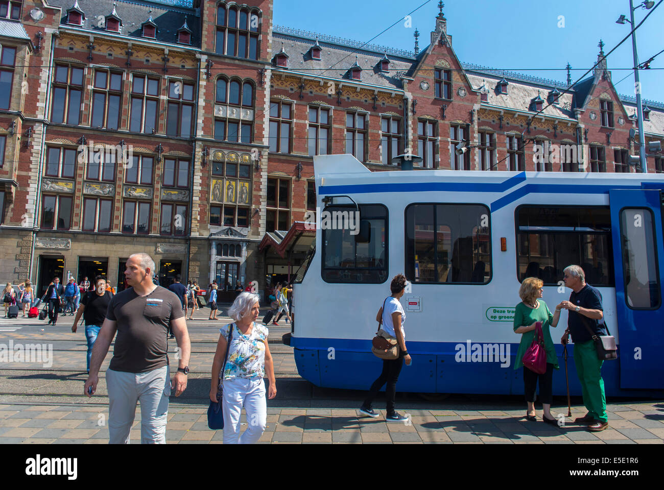 Amsterdam central station tram hi-res stock photography and images - Alamy