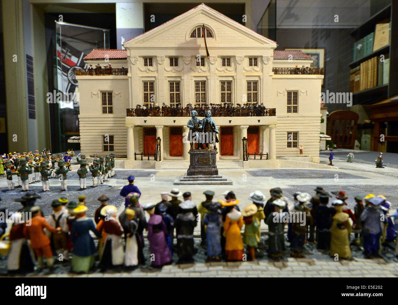 Weimar, Germany. 29th July, 2014. A model of the German National ...