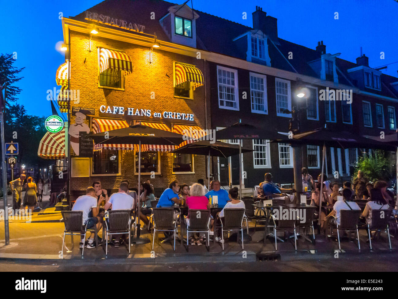 amsterdam, Holland, The Netherlands, Tourists Sharing Drinks at Dutch ...