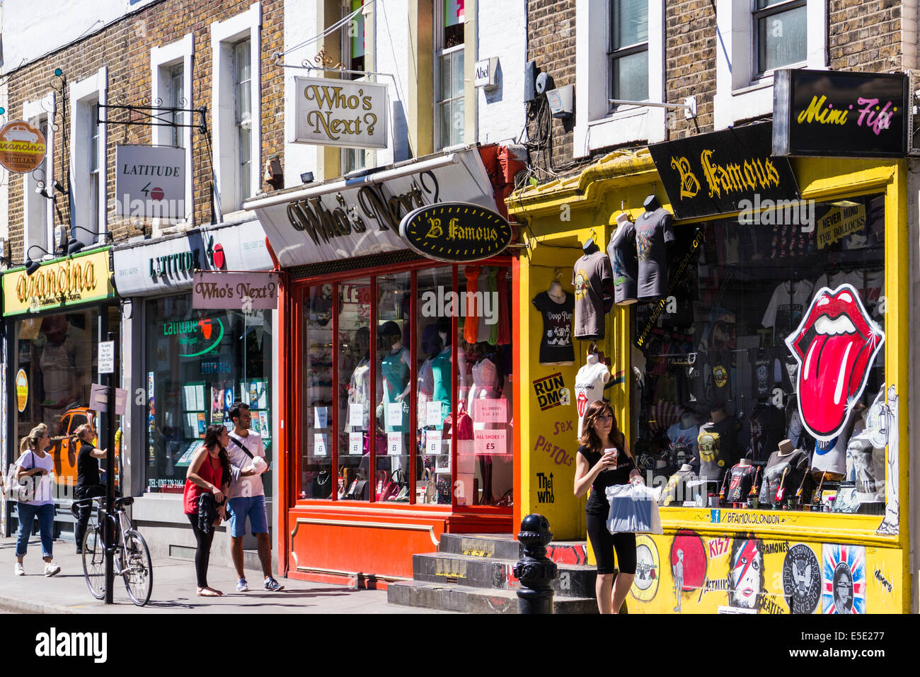 Notting Hill fashion shops - London Stock Photo - Alamy