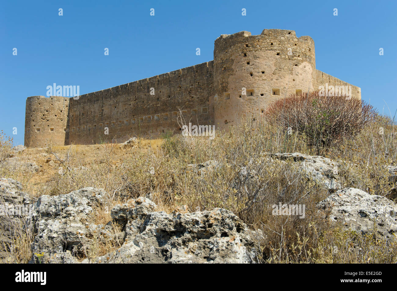 Koulos medieval fortress at the site of Aptera in western Crete near ...