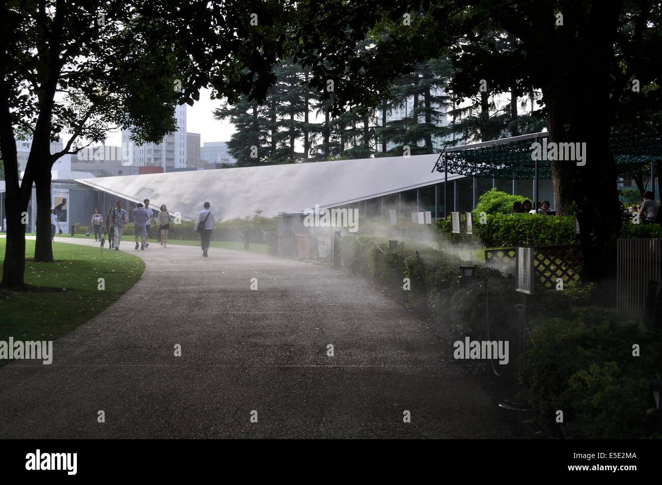 Japan Dry Summer Hot Cool Down Water Street High Resolution Stock ...