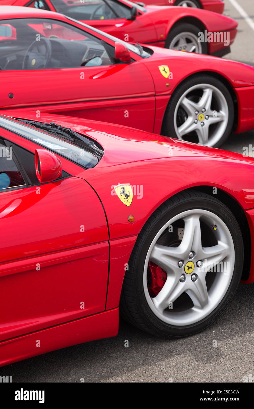 Lines of Ferrari cars Stock Photo - Alamy
