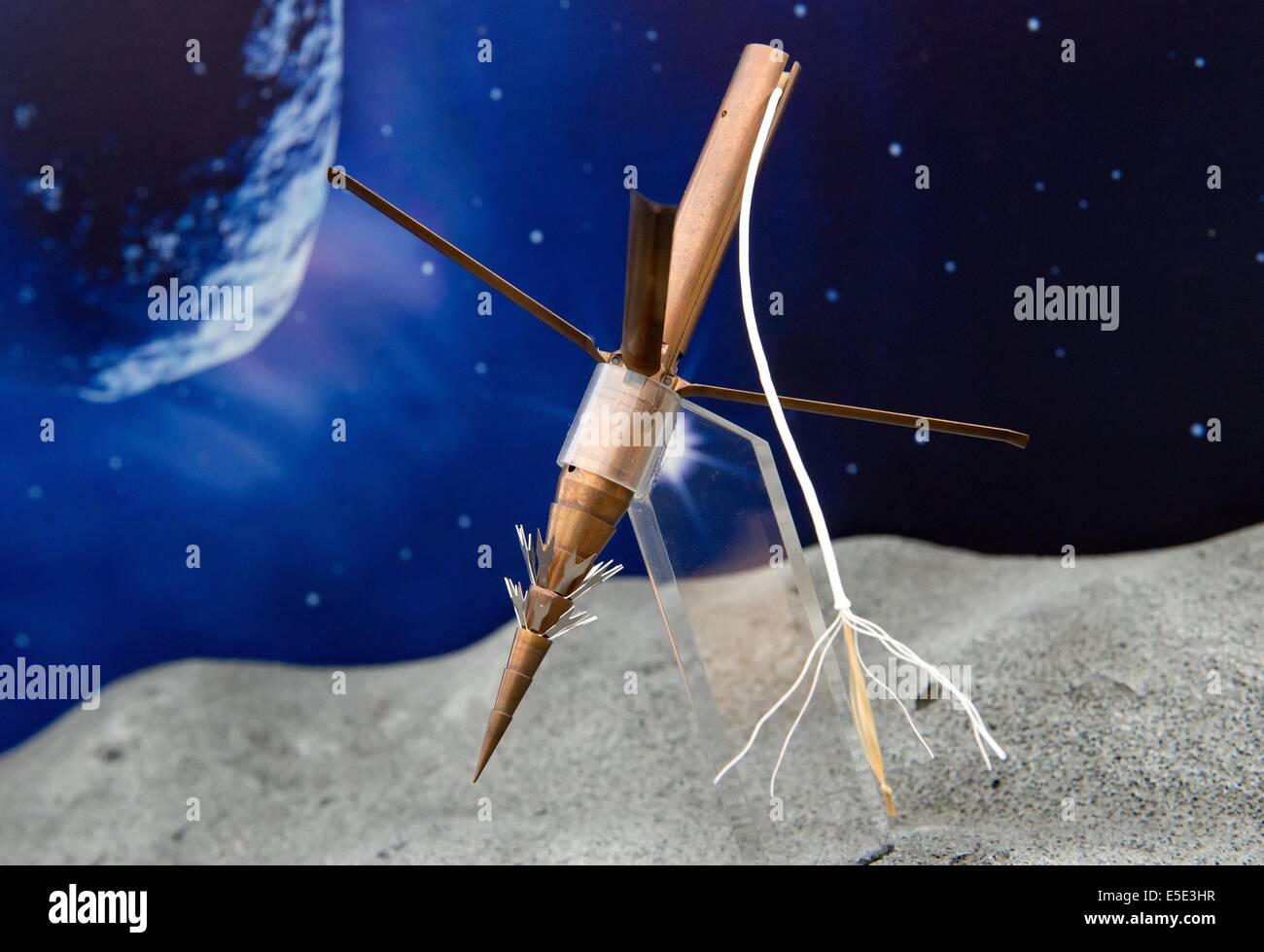 Wessling, Germany. 29th July, 2014. A model of the harpoon on the ...