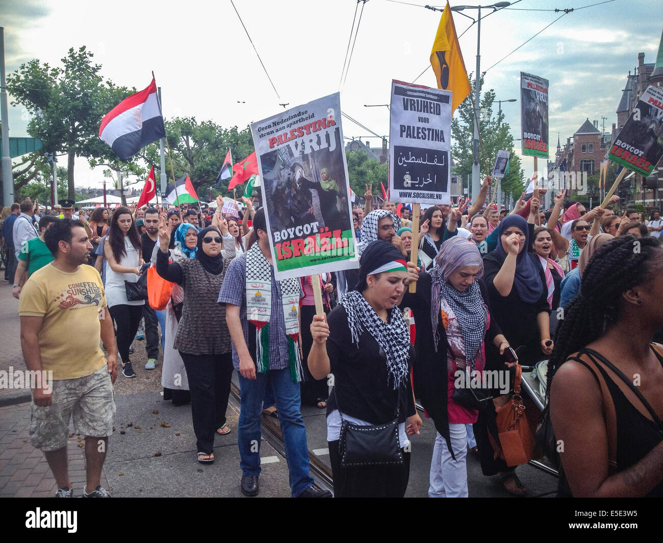 Amsterdam, Holland, Street Demonstration, In Support of Palestine ...