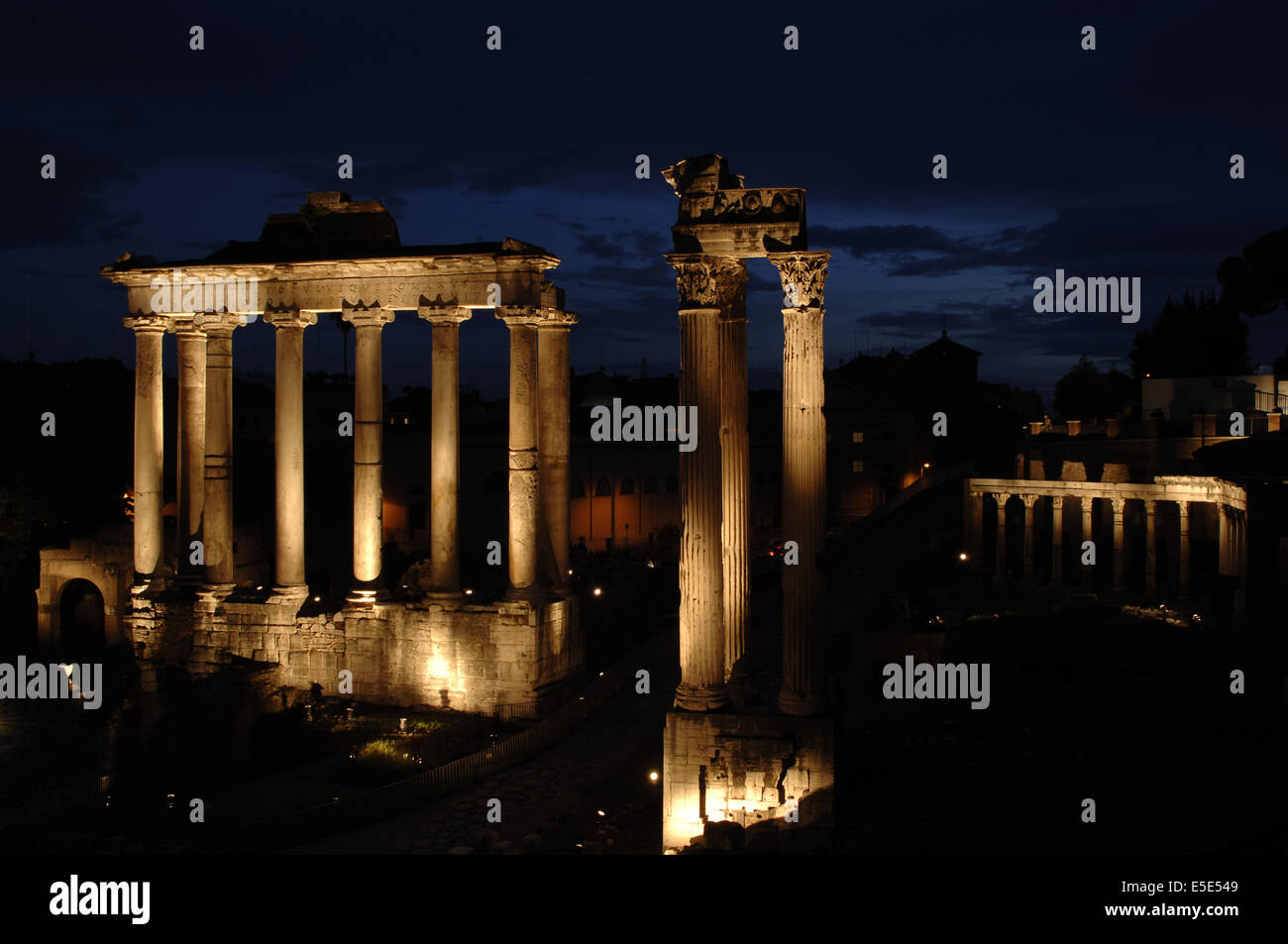 The roman forum and temple of concord hi-res stock photography and ...