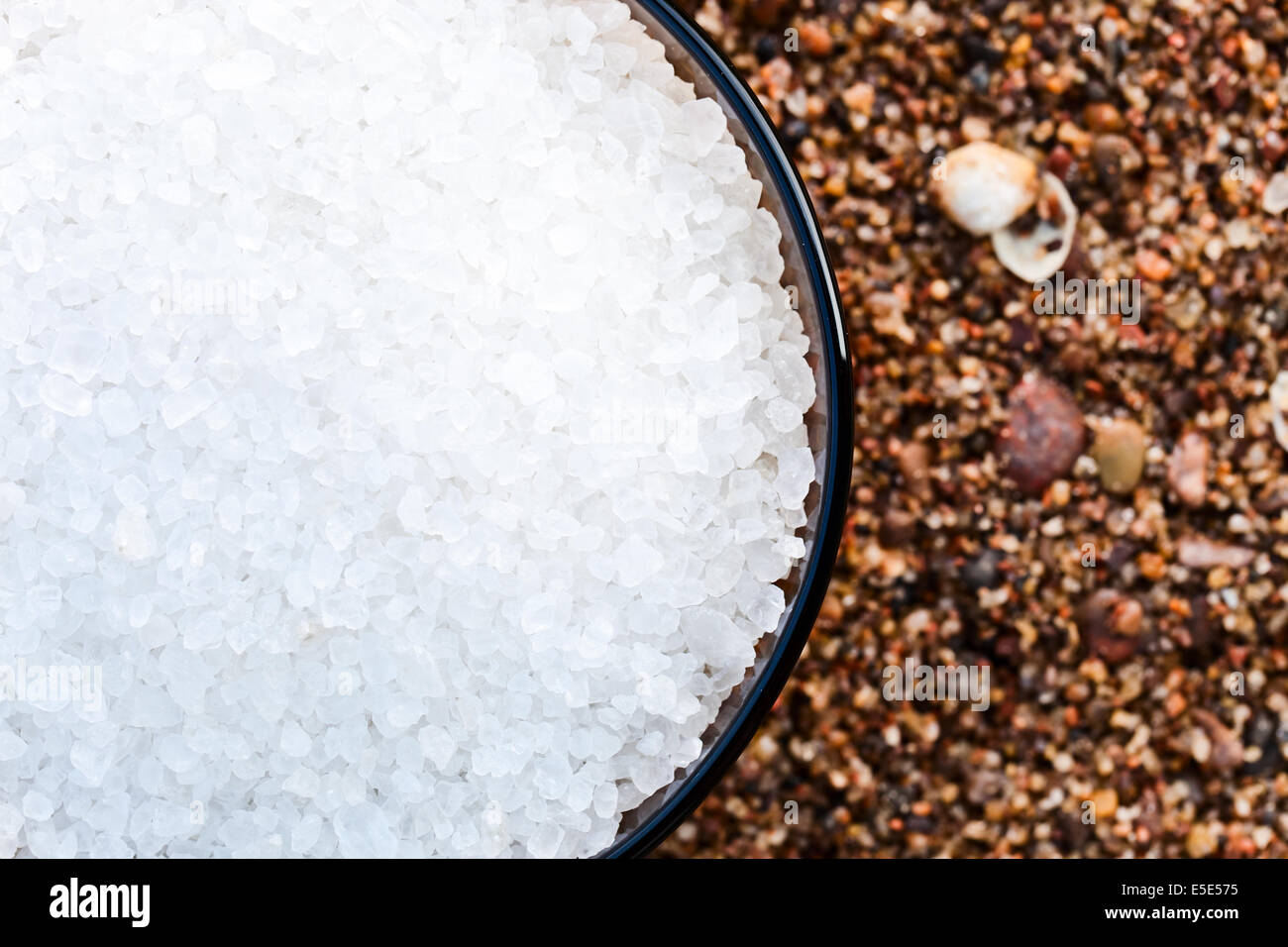 The cleared sea salt on a beach Stock Photo - Alamy