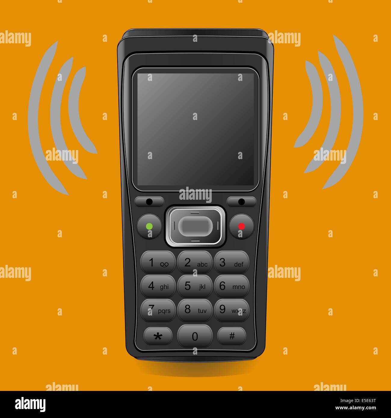 Illustration of mobile phone. Call the caller Stock Photo - Alamy