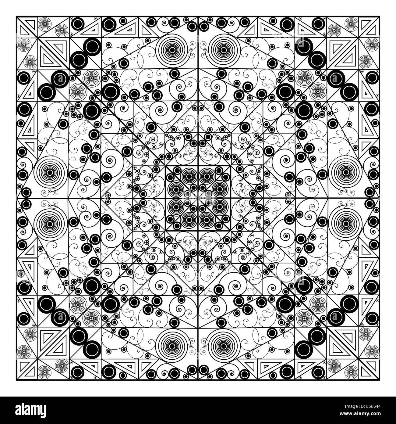 Black-white abstract background in arabesque style Stock Photo - Alamy