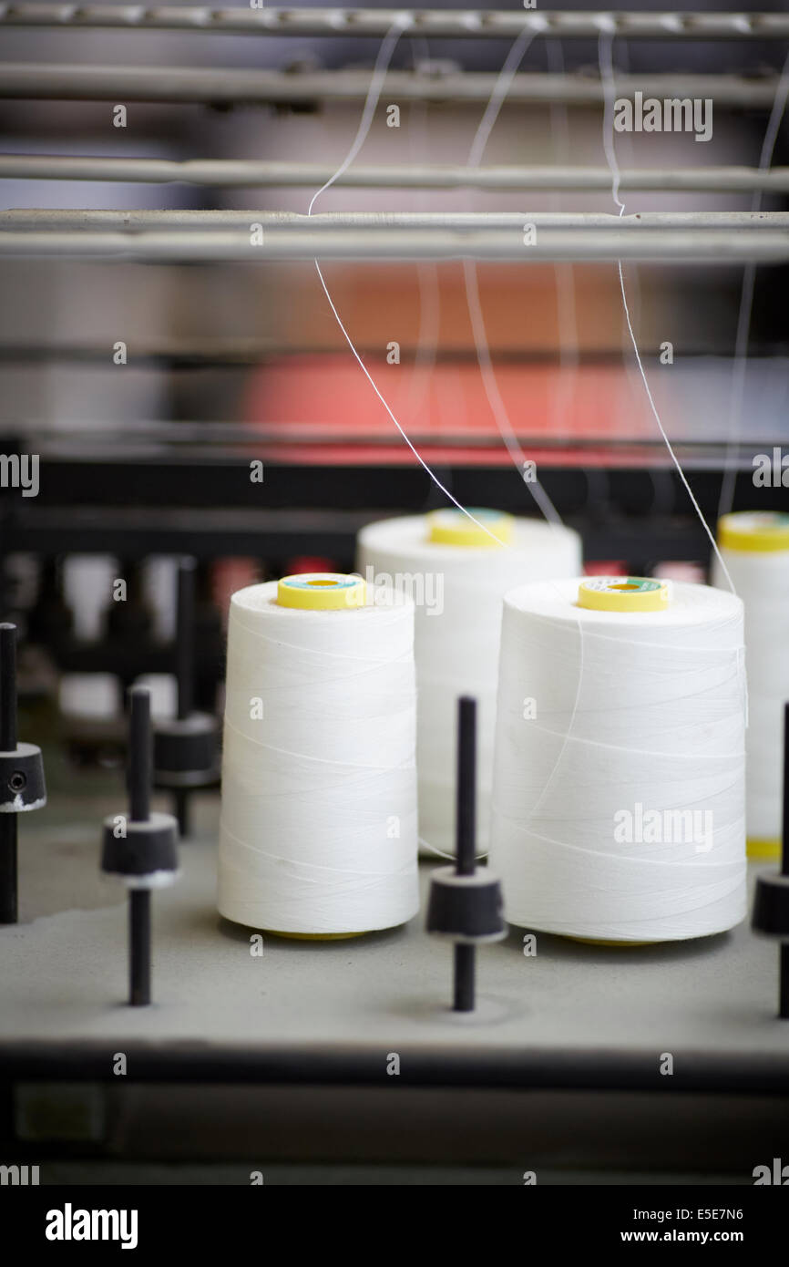 Book makers factory machine to bind pages with cotton Stock Photo - Alamy