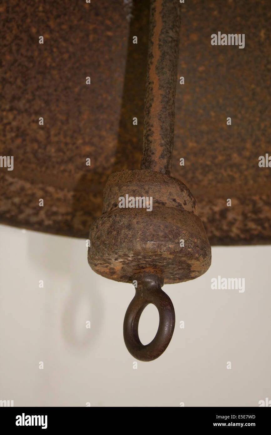 Close up of a section of the inside of an old rusted bell Stock Photo ...