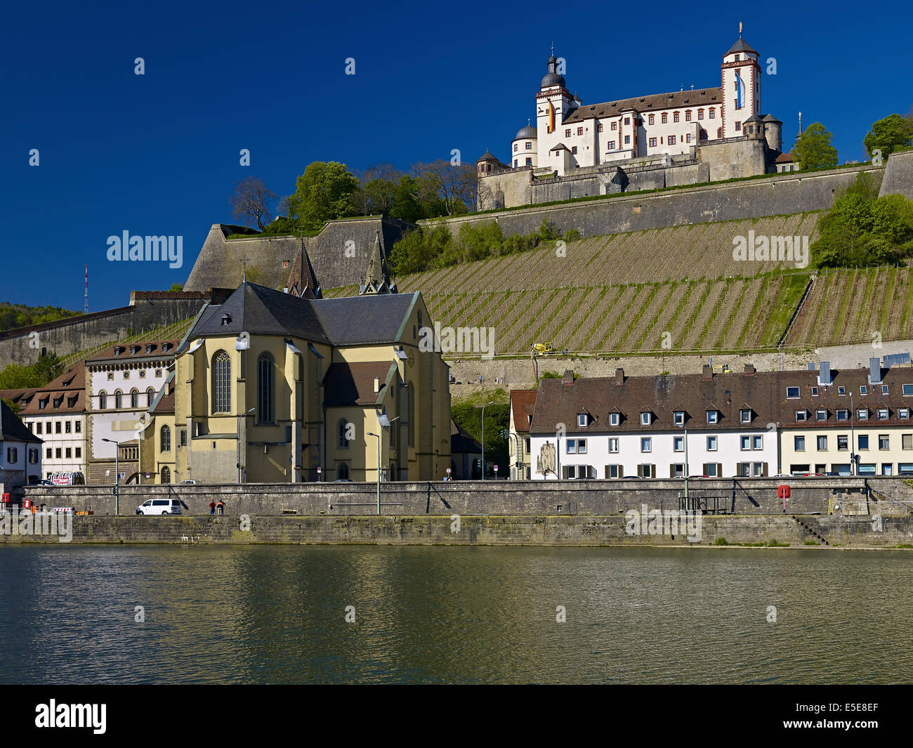Marienberg Fortress and St. Burkhard Basilica in Würzburg, Germany ...