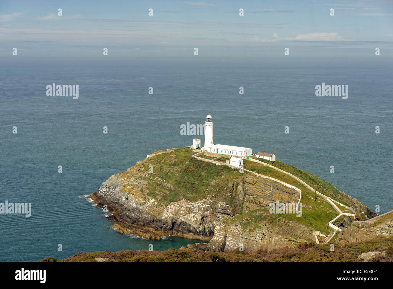 Aerial south stack lighthouse holyhead hi-res stock photography and ...